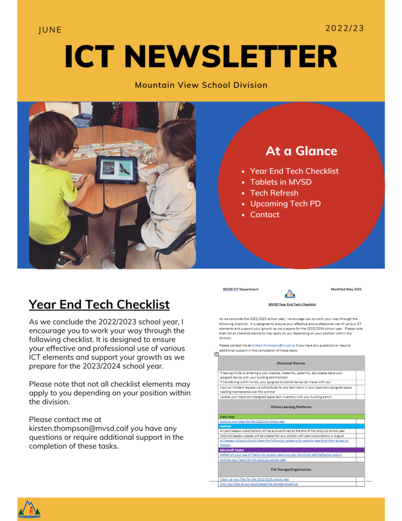 June ICT Newsletter – Teaching in a Fishbowl